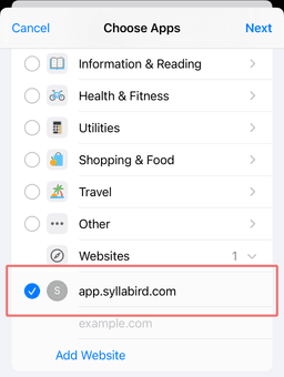 Syllabird - Add Syllabird to Your Phone as an App